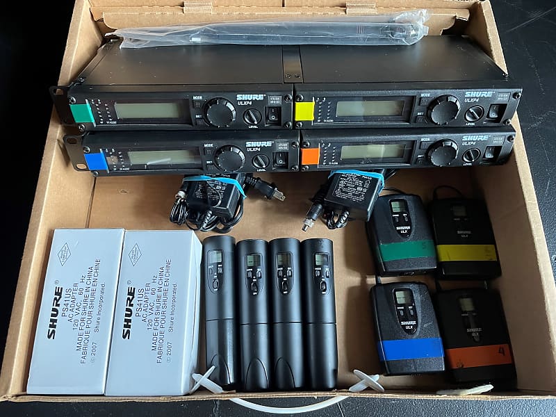 Shure ULX System - 470-506 MHz G3 - 4 Ch. RF - 4 ULX Packs & | Reverb