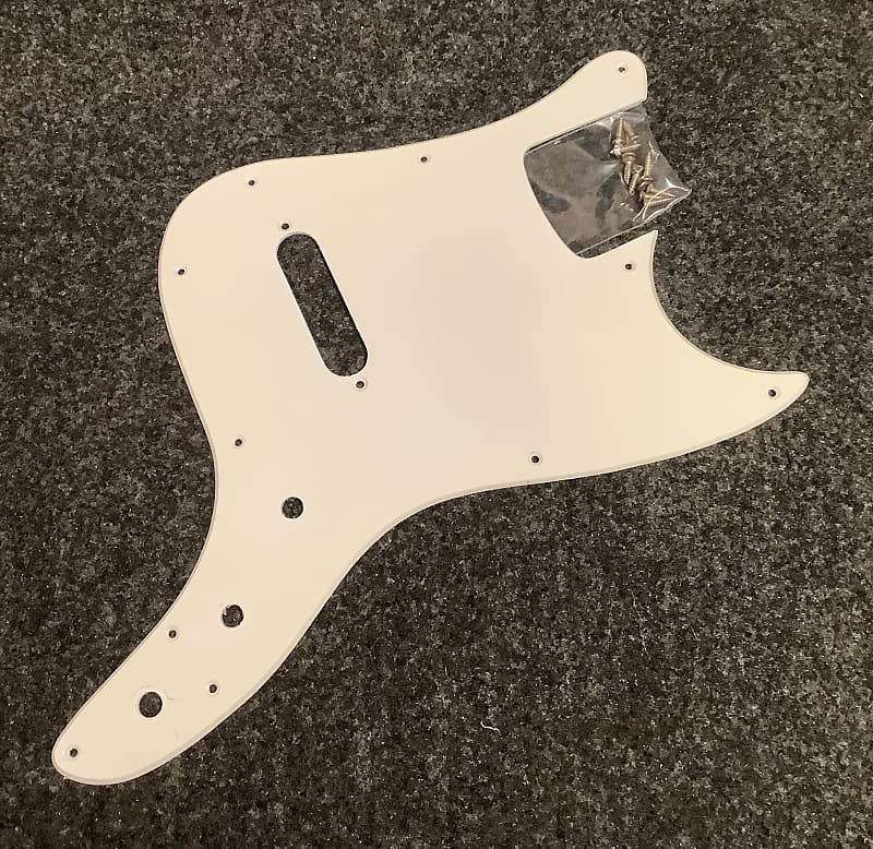 Squier Bronco Bass Pickguard White | Reverb
