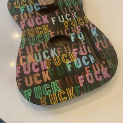 Hand Painted Psychedelic Tele Telecaster Guitar Body Crazy | Reverb