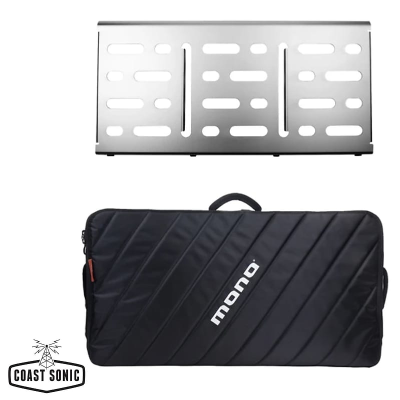 MONO Pedalboard Large w/ Tour Accessory Case 2.0- Silver | Reverb