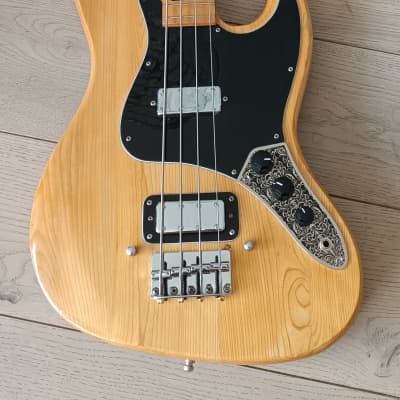Hondo Samick Jazz Bass Maxon pickups 1970s Natural | Reverb