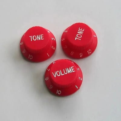 Red Guitar Volume Tone Control Knobs | Reverb