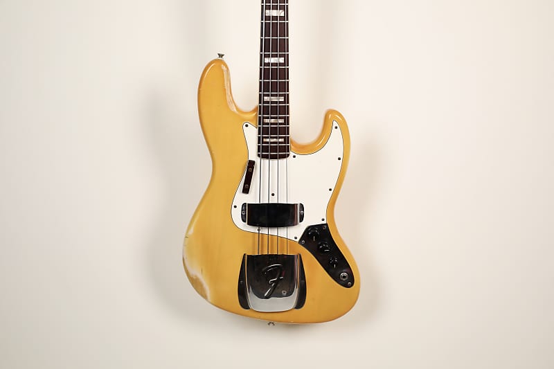 1977 Fender Jazz Bass Blonde w/ HSC Great Patina Great Tone | Reverb