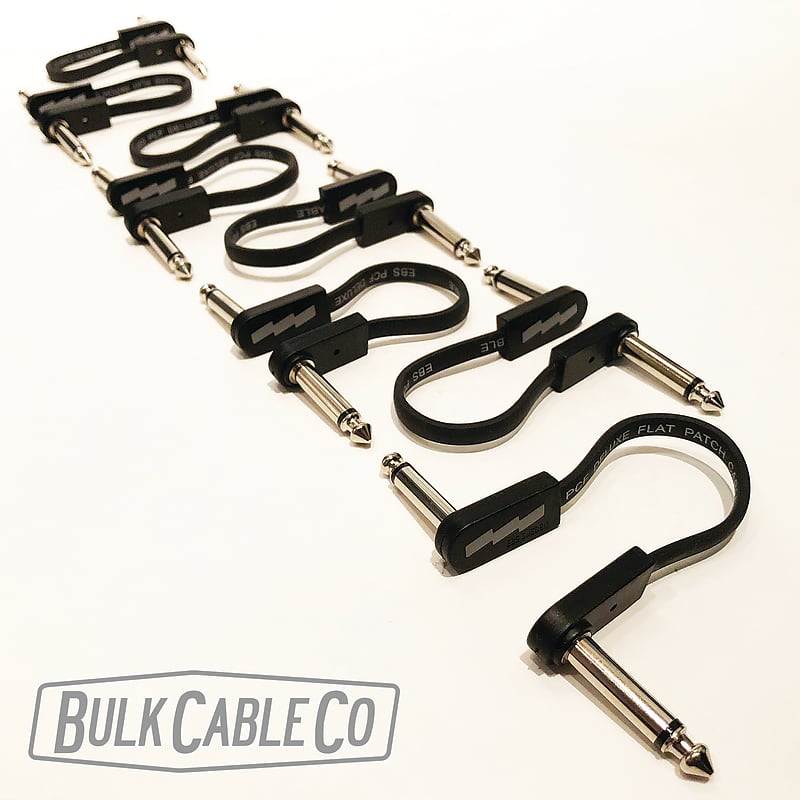 EBS Flat Patch Cables - 8 Pack - 4" Length - PCF-DL10 Deluxe | Reverb