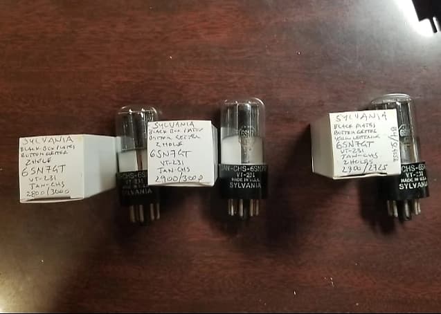 CUSTOM FOR MATT Sylvania JAN 6SN7GT VT-231 2 Hole Bad Boy, | Reverb