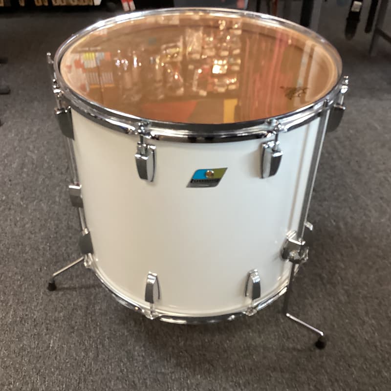 Ludwig Cortex 16x18 floor tom 1970’s - white cortex | Reverb