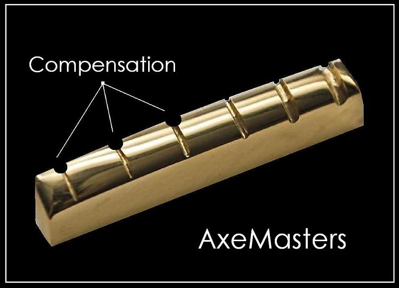 AxeMasters COMPENSATED Slotted Brass Nut made for BC RICH | Reverb