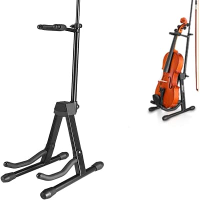 Violin Stand Viola Stand with Bows Hook Holder Portable | Reverb