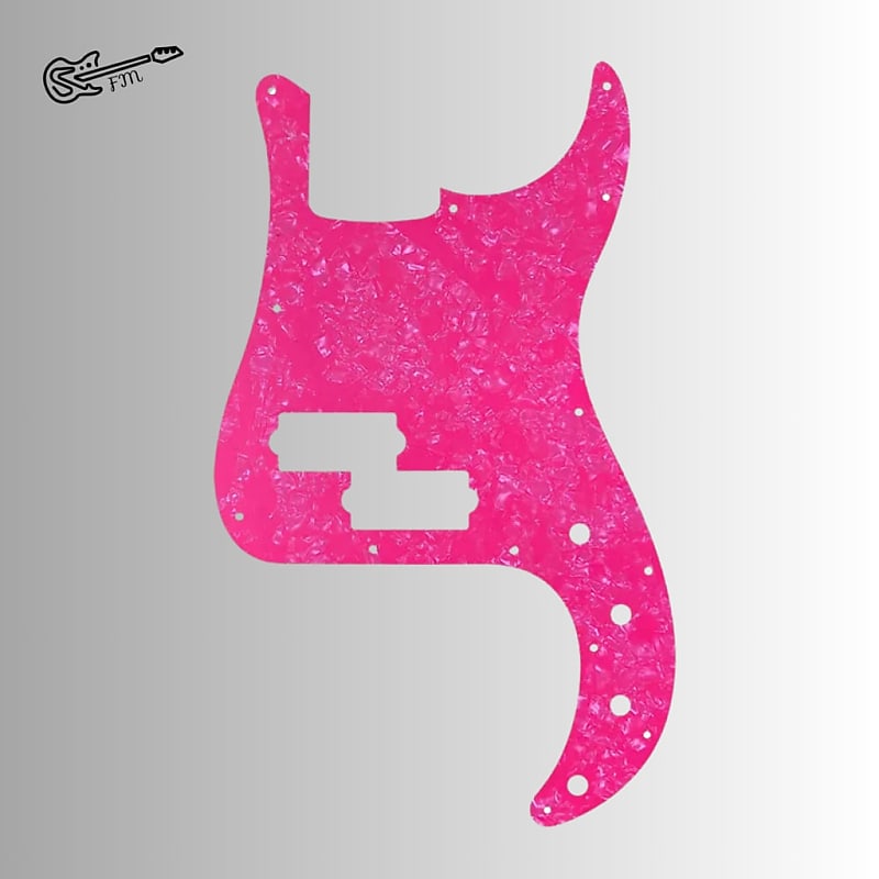 Pink Pearl Deluxe P Bass Style Pickguard-Pink Pearl | Reverb