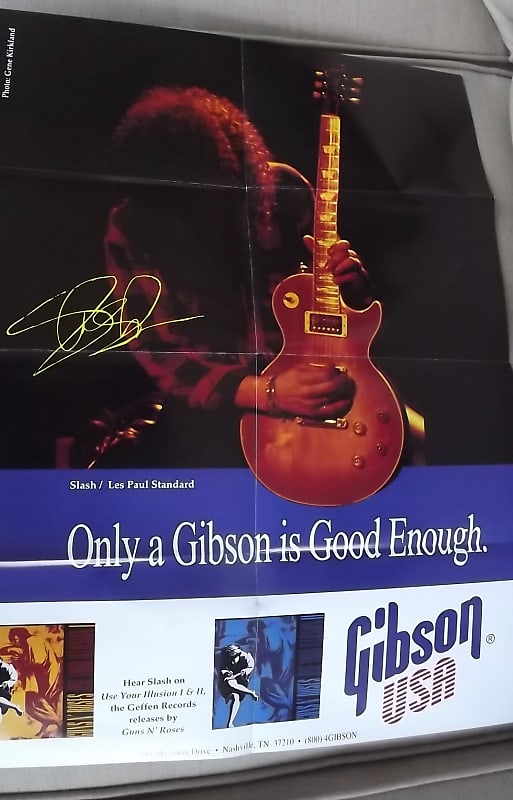 Gibson Slash Gibson poster 1993 | Reverb