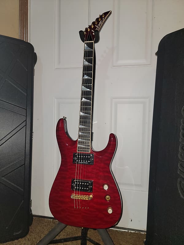 Jackson Arch Top RARE! Scallop Neck Red Quilt Top | Reverb