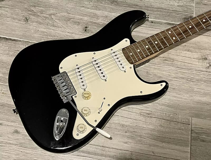 Starcaster Stratocaster by Fender with Tuxedo Black Finish & | Reverb