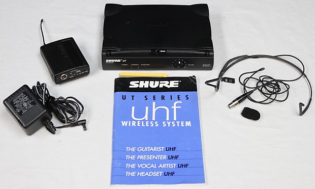 Shure UT4 UHF Diversity Receiver, UT1 Transmitter & Adapter | Reverb