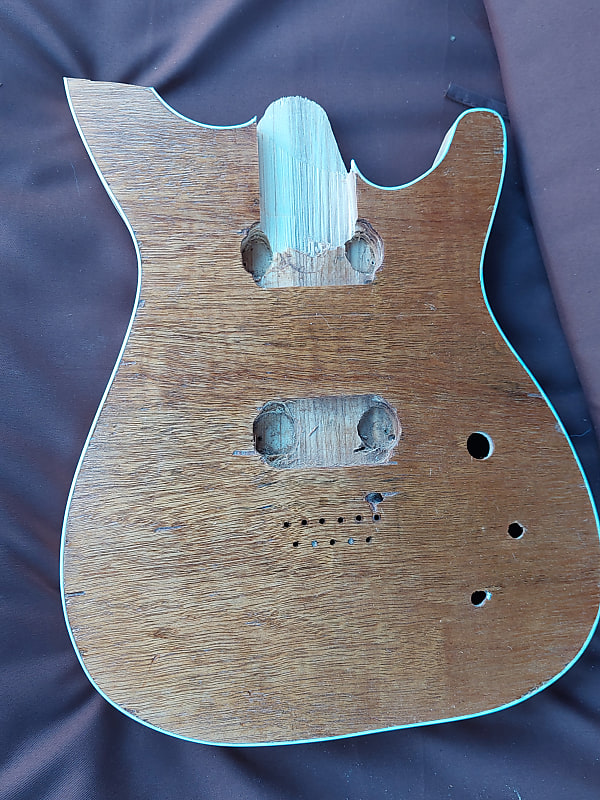 USA Sharp Horn Tele Body Jatoba top Pine Body Humbucker Pre | Reverb