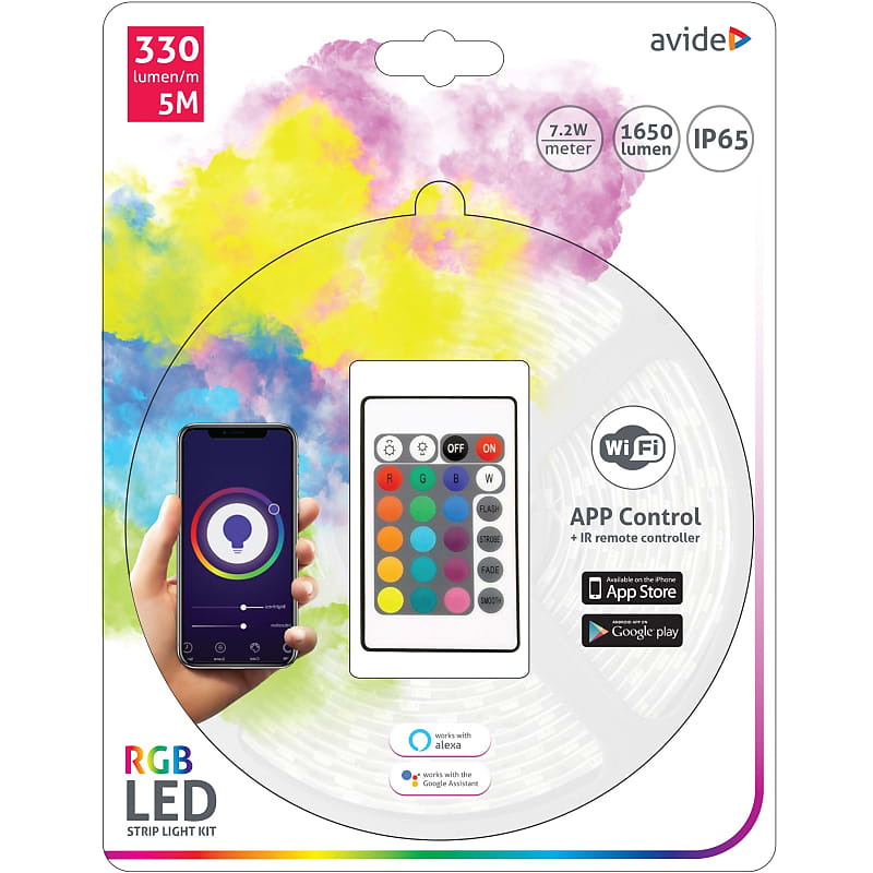 Avide LED Strip 12V 7.2W RGB IP65 ruban LED 5 m | Reverb
