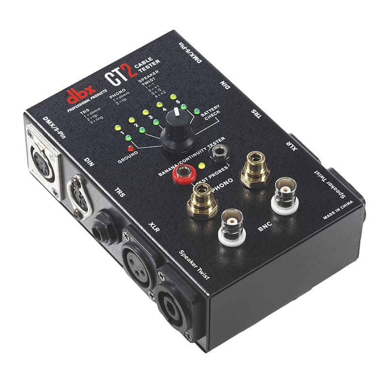 DBX CT2 Cable Tester w/ XLR Male/Female TRS 1/4" TS Phono RCA | Reverb