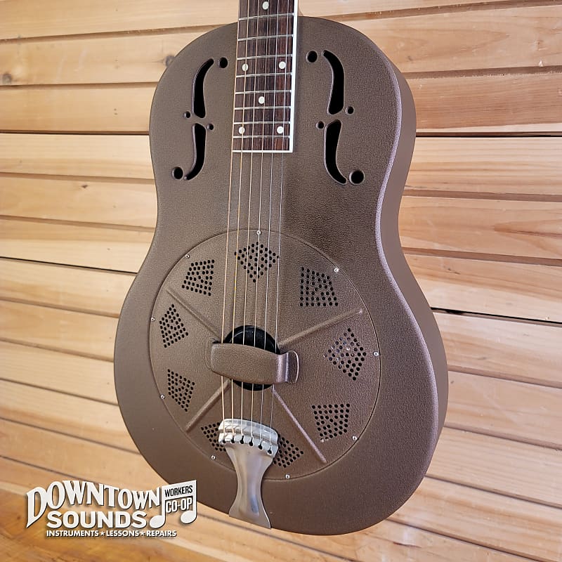 1999 National Delphi Resonator Guitar with Hard Case - Taupe, | Reverb