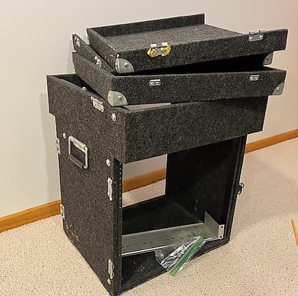 10U Gig Rack Case with Tilting Top-mount Mixer Rack. | Reverb