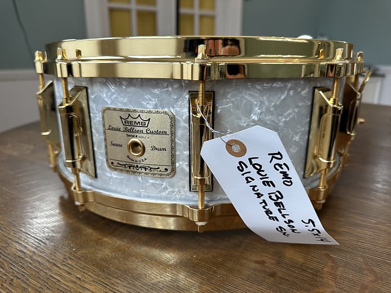 Remo 1999 Louie Bellson 5.5x14 WMP Gold Signature Snare Drum | Reverb