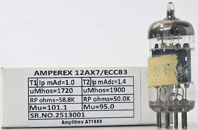 AMPEREX 12AX7/ECC83 made in Holland Amplitrex | Reverb Australia