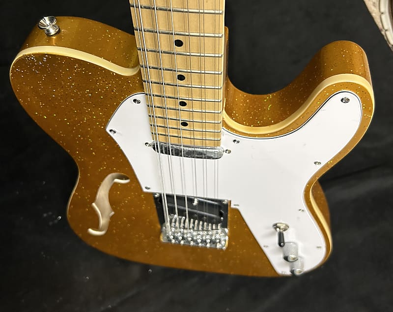 12 String Semi Hollow Thinline - Gold sparkle | Reverb