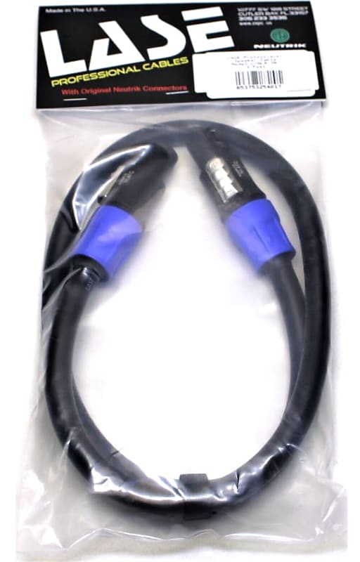 LASE 4 Ft SpeakOn Speaker Cable w/ NEUTRIK NL4FC 12ga 4 | Reverb