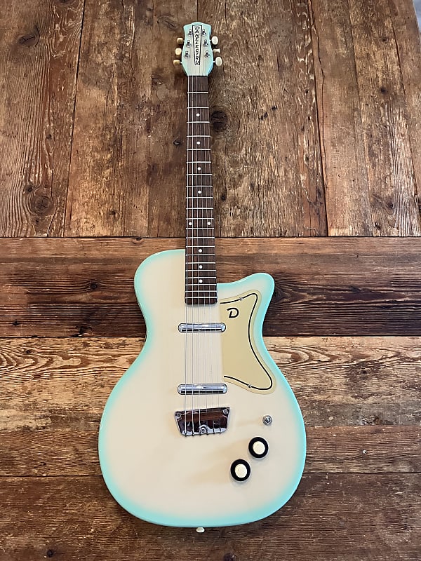 Danelectro U2 reissue 1990's - blue/white cool tuners | Reverb