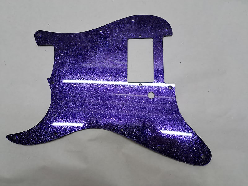 Lefty left handed Purple Sparkle Glitter Acrylic Strat | Reverb