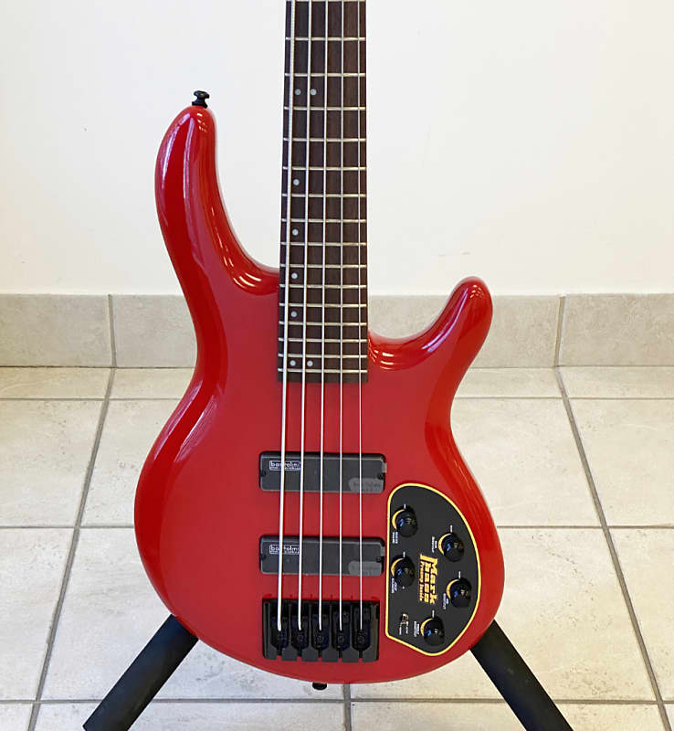 Cort Artisan C5 Deluxe 5-String Bass – Candy Red | Reverb