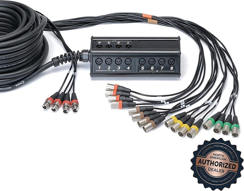 Cordial 16-Channel In / 4-Channel Out Balanced Multicore | Reverb