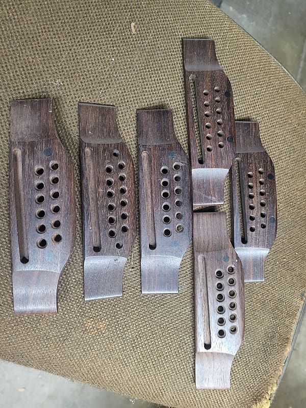 Unknown (6) Rosewood Acoustic 12 String Bridges 1960s/ 1970s | Reverb