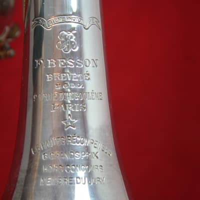Besson Brevete French Bb trumpet 1948 Silver | Reverb