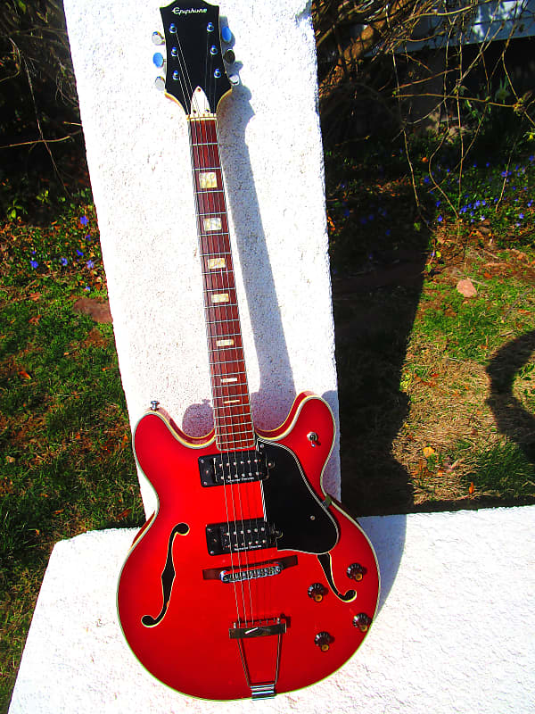 Epiphone 335 Style Guitar, 1970, Japan, Matsumoku, Cherry | Reverb