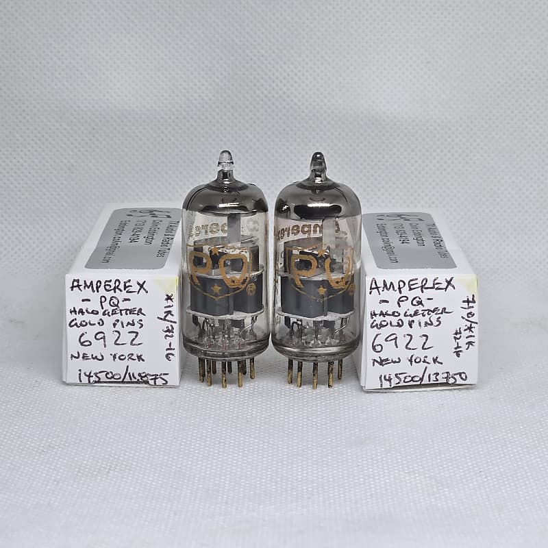 Amperex PQ 6922, Gold Pins, Halo Getter, Matched Pair NOS | Reverb