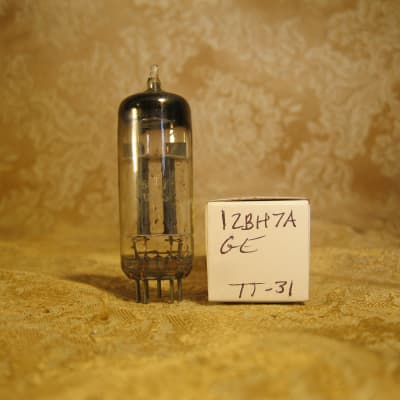 12AX7 GE long plate vintage vacuum tube | Reverb