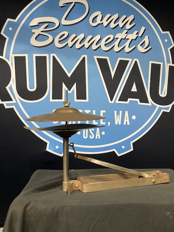 Leedy "Low-Boy" Sock Cymbal Pedal, with 10" Deep Cut Brass | Reverb