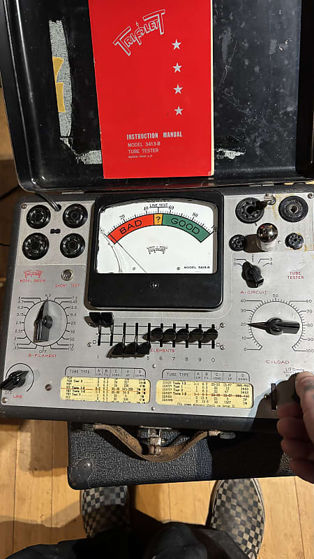 Triplett 3413-B functioning Tube Tester and 3413-A non | Reverb