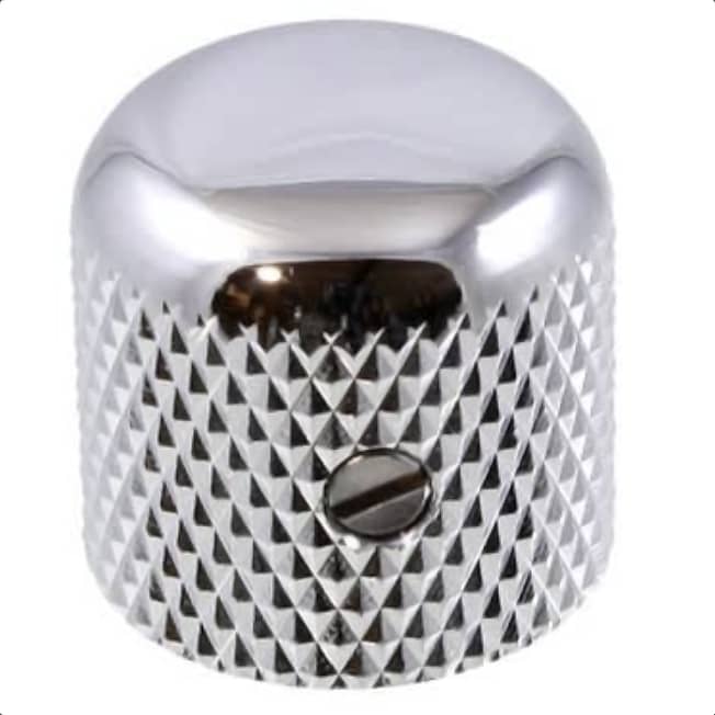 Dome Top Knob for Guitar & Bass-Chrome | Reverb