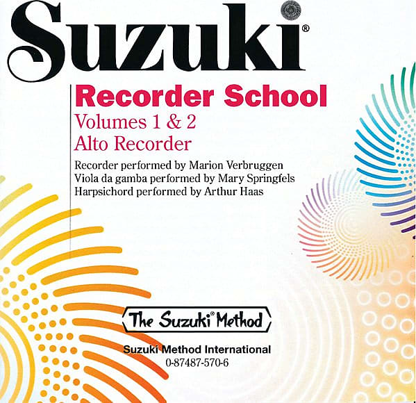 Suzuki Recorder School (Alto Recorder) CD, Volume 1 & 2 | Reverb