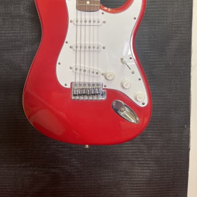 Fender Squire Stratocaster Metallic Red | Reverb