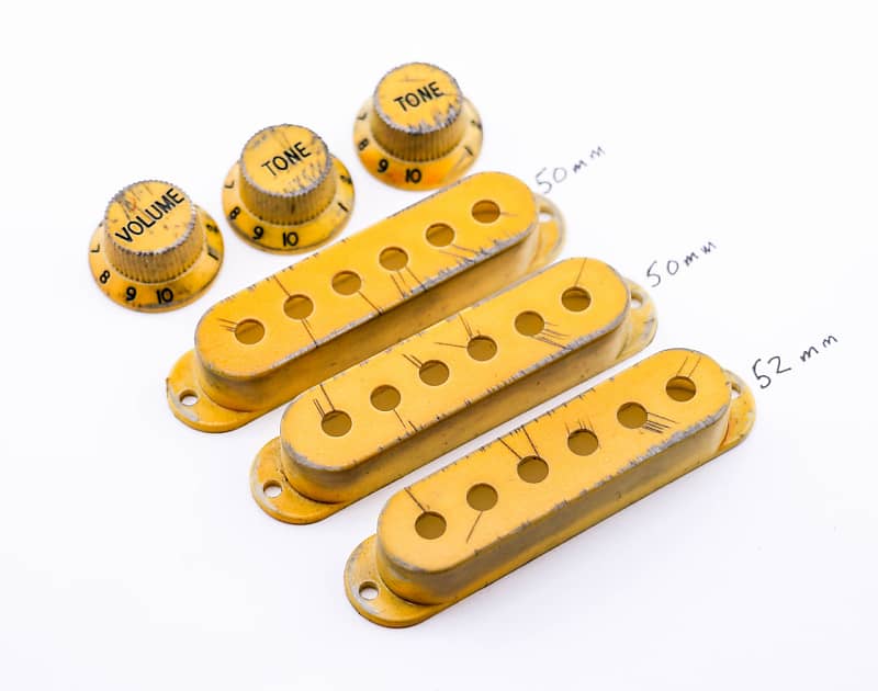 AGP ™ Relic Stratocaster ® Aged Pickups Covers *50/50/52mm | Reverb