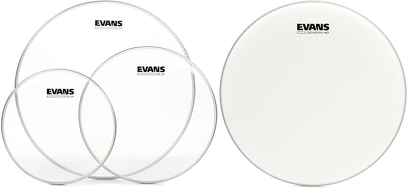 Evans G1 Clear 3-piece Tom Pack - 10/12/16 inch Bundle with | Reverb