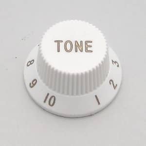 Strat & J-Bass Style Tone Knob w/ Fine Splines-White | Reverb UK