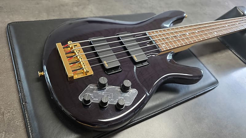 Yamaha TRB-5 Bass Ash MIJ Japan Charcoal Grey Translucent | Reverb UK