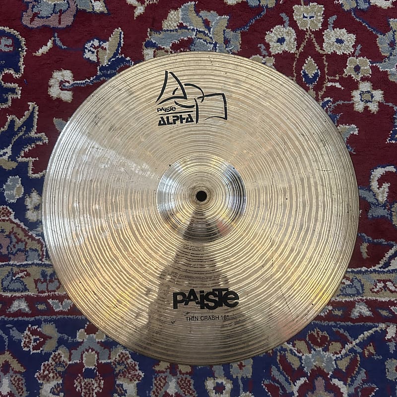 Paiste Alpha 16” Thin Crash Cymbal 1990s - 996g | Reverb