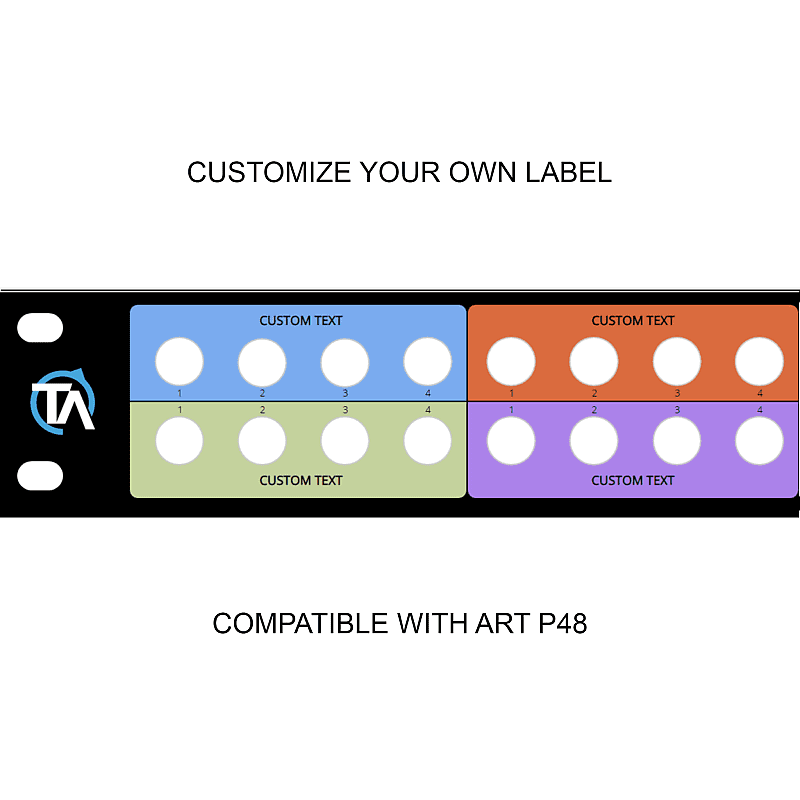 Trace Audio Custom Patchbay label compatible with ART P48 | Reverb