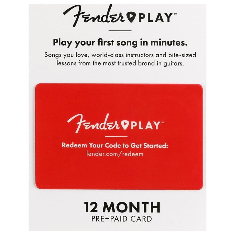 Fender Play 12 Month Subscription Prepaid Card | Reverb