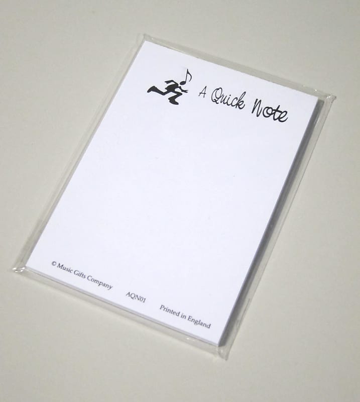 "A Quick Note" White Note Pads - 10 Pack | Reverb