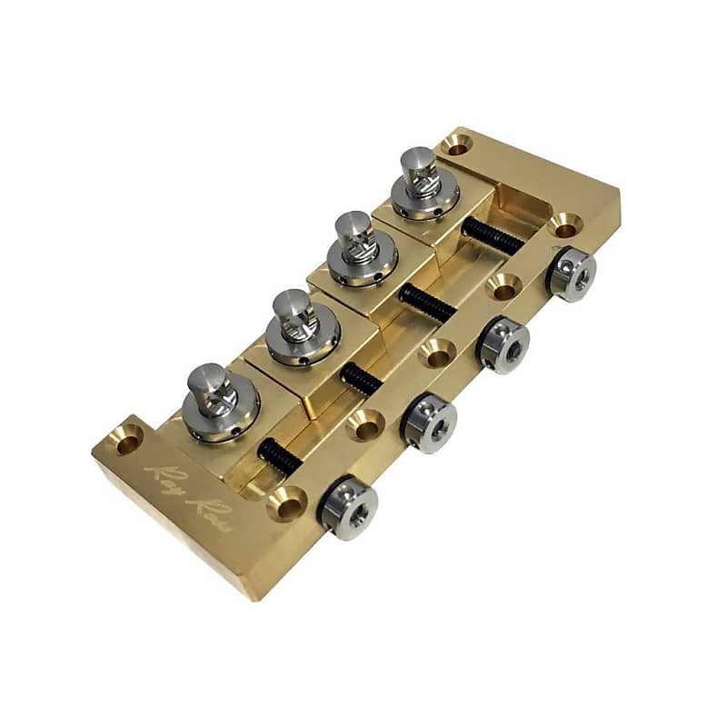 Ray Ross Saddle-less Bass Bridge ~ 4 String / Brass | Reverb
