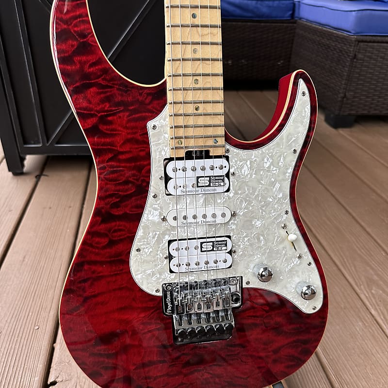 ESP Edwards E-SN-150fr 2009 - Red Quilted Maple ST | Reverb